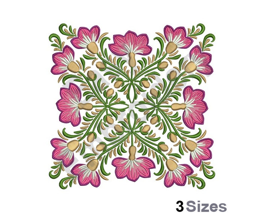 Stylish Quilt Block - Machine Embroidery Design - Etsy