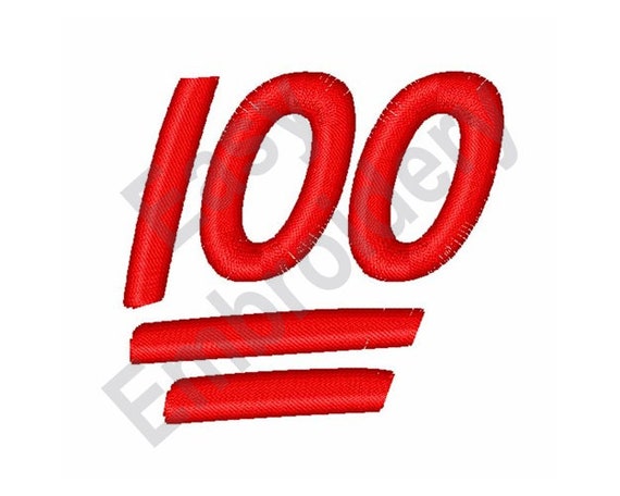 Number 100 Machine Embroidery Design - Etsy