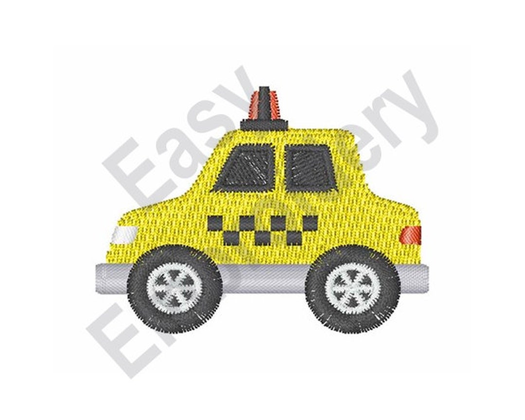 Taxi Machine Embroidery Design - Etsy