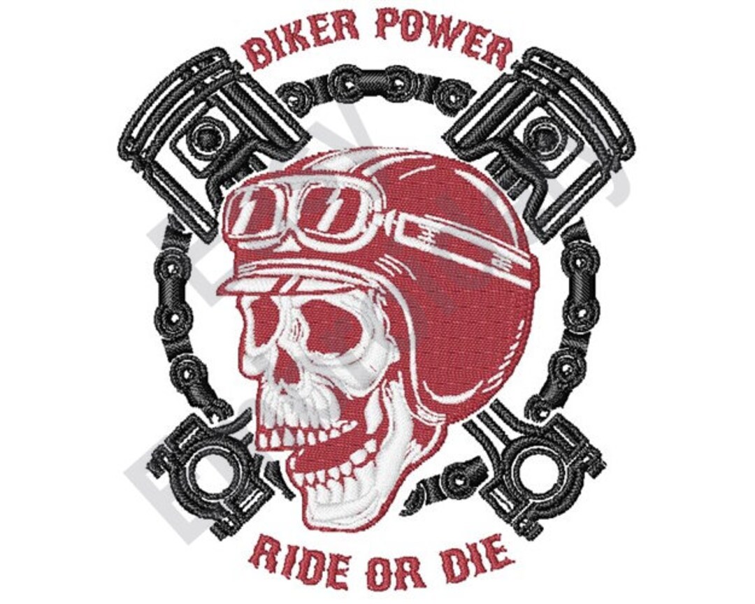 Biker Power - Machine Embroidery Design - Etsy