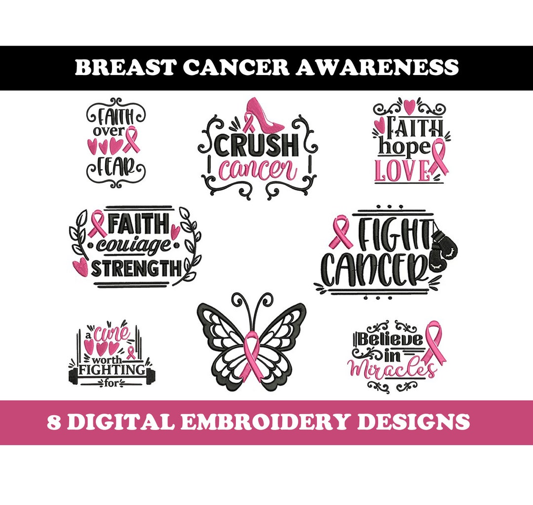 Cancer Awareness (8 Designs) - Machine Embroidery Designs Bundle - Etsy