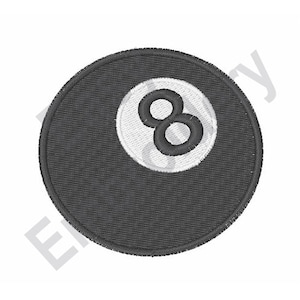 Eight Ball - Machine Embroidery Design - Etsy