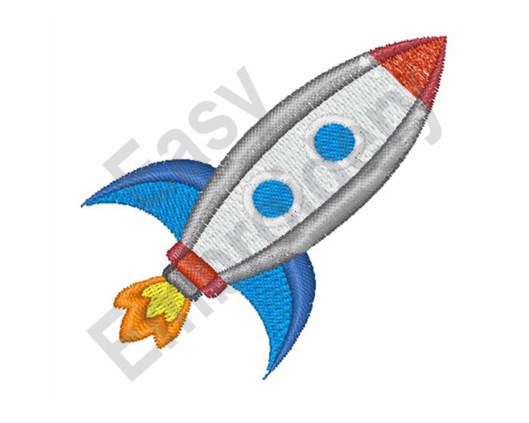 Rocket - Machine Embroidery Design - Etsy