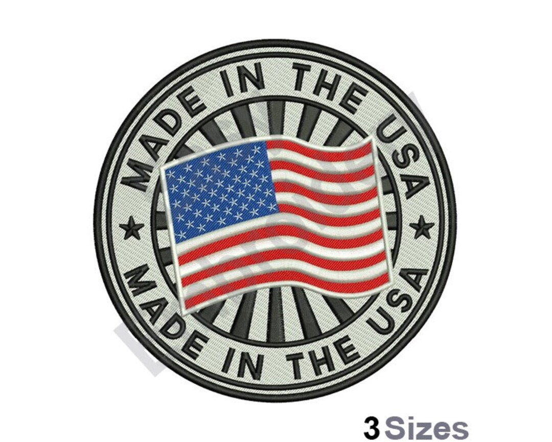 Made in Usa - Machine Embroidery Design - Etsy