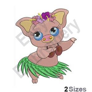 Hula Pig - Machine Embroidery Design - 2 Sizes - Etsy