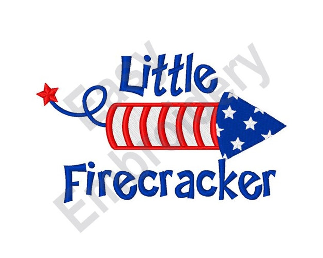 Little Firecracker - Machine Embroidery Design - Etsy