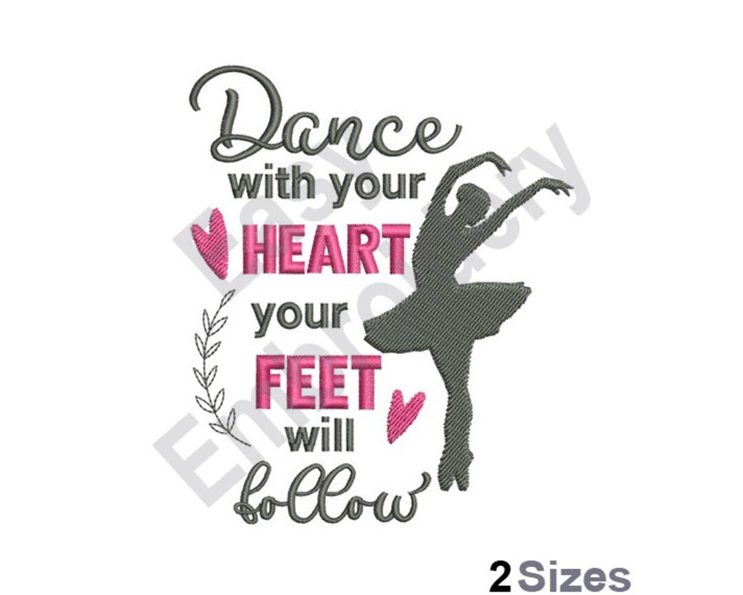 Dance With Heart - Machine Embroidery Design - Etsy