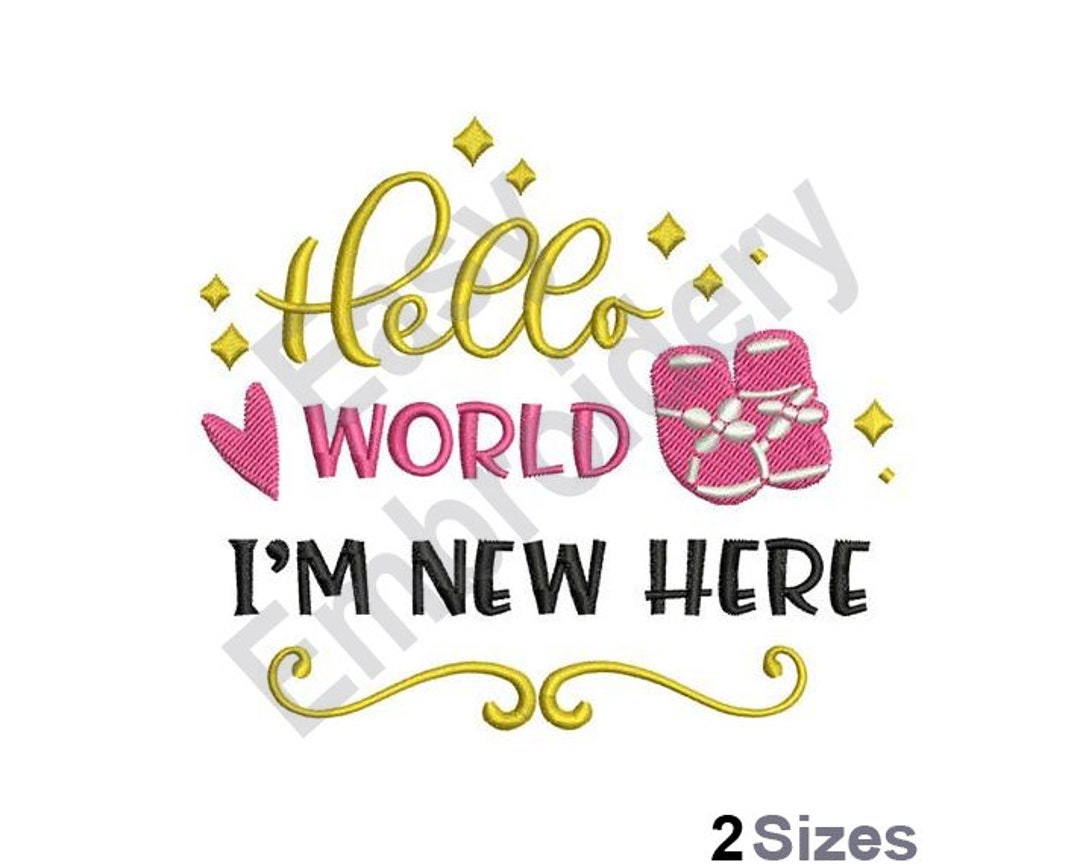 Hello World - Machine Embroidery Design - Etsy