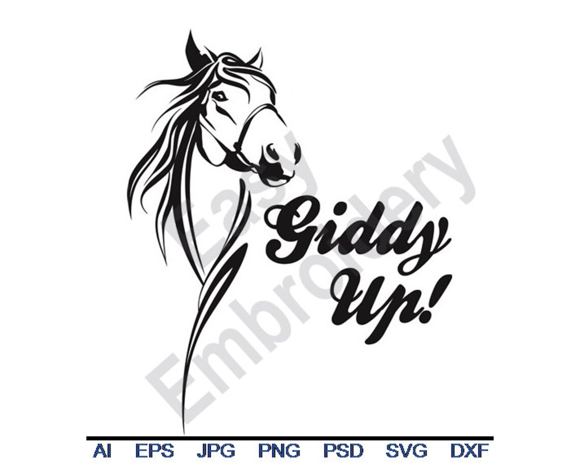 Giddy up Svg Dxf Eps Png Jpg Vector Art Clipart Cut - Etsy