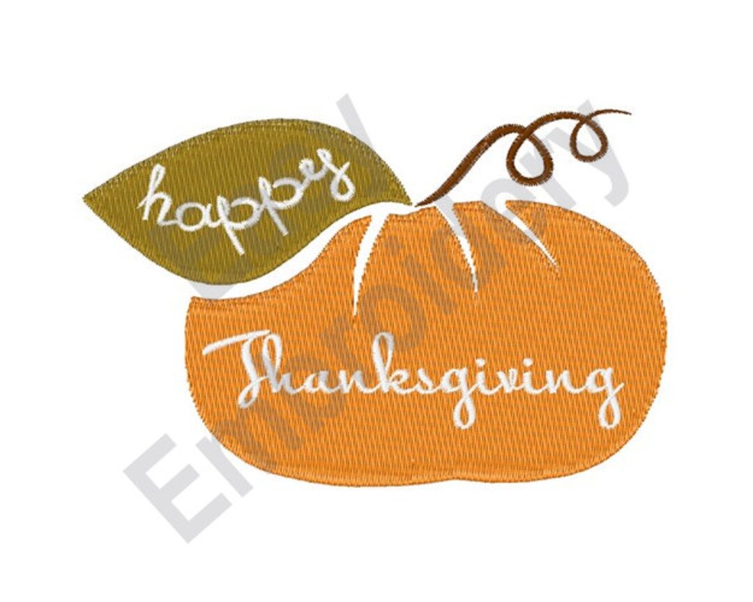 Happy Thanksgiving - Machine Embroidery Design - Etsy