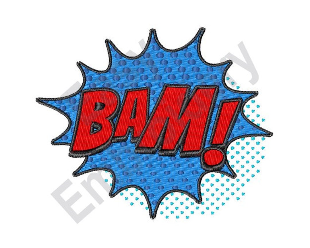 Bam! - Machine Embroidery Design - Etsy