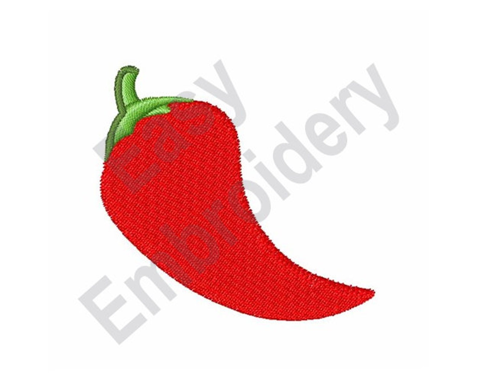 Hot Pepper Machine Embroidery Design | Etsy