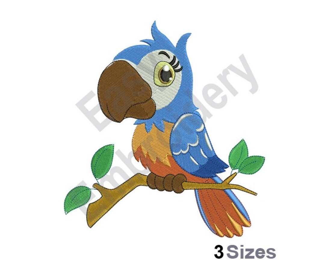 Macaw - Machine Embroidery Design - Etsy