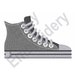 High Top Shoe - Machine Embroidery Design - Etsy