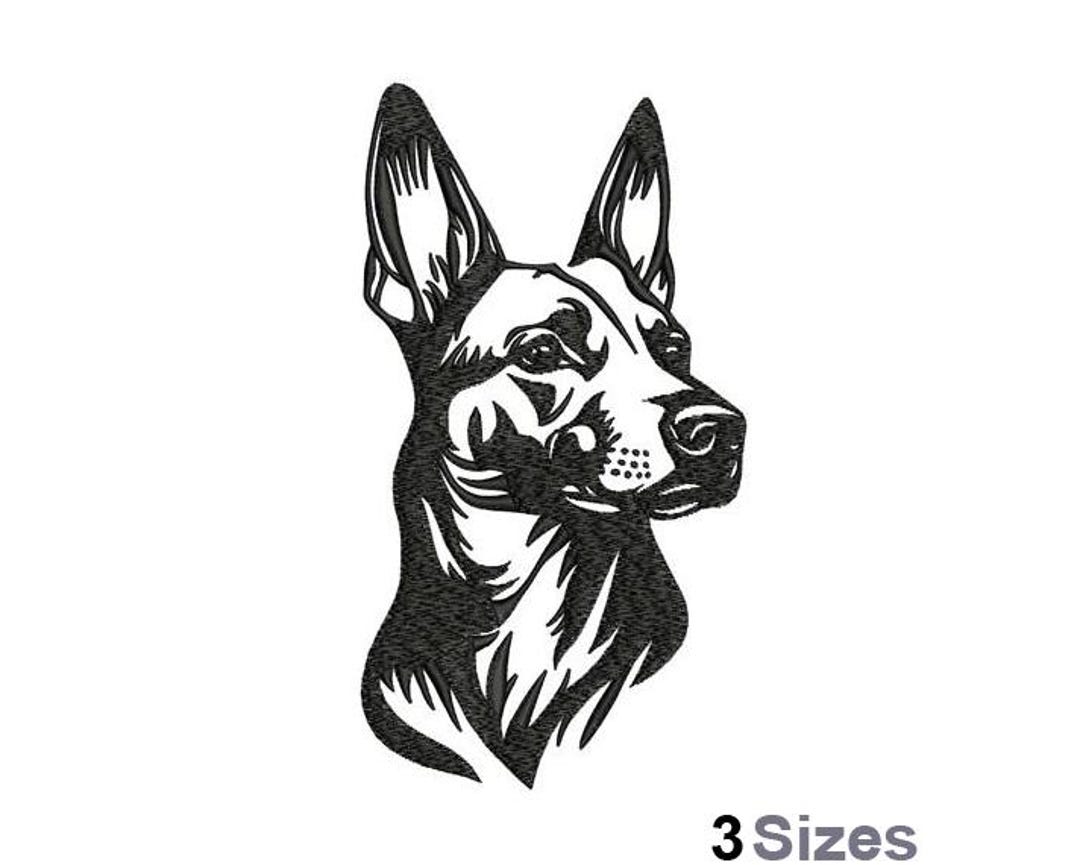 Belgian Malinois - Machine Embroidery Design - 3 Sizes - Etsy
