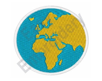 African Continent Machine Embroidery Design, Africa Map Embroidery ...