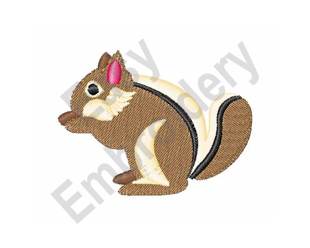 Chipmunk - Machine Embroidery Design - Etsy