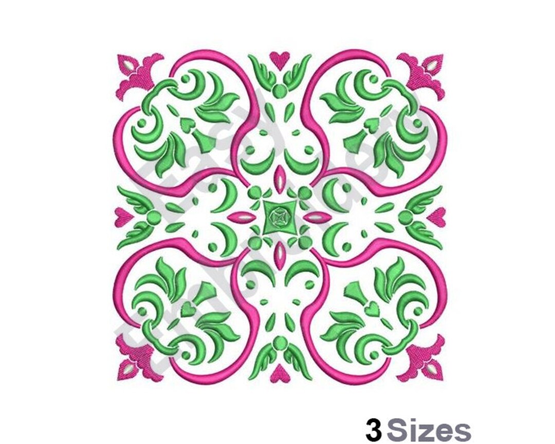 Spring Quilt Block - Machine Embroidery Design - 3 Sizes - Etsy