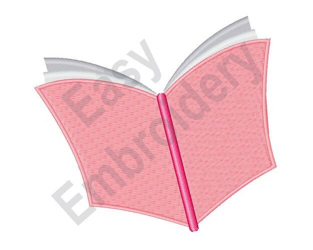 Open Book Machine Embroidery Design - Etsy