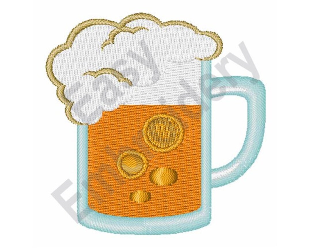 Beer Mug - Machine Embroidery Design - Etsy