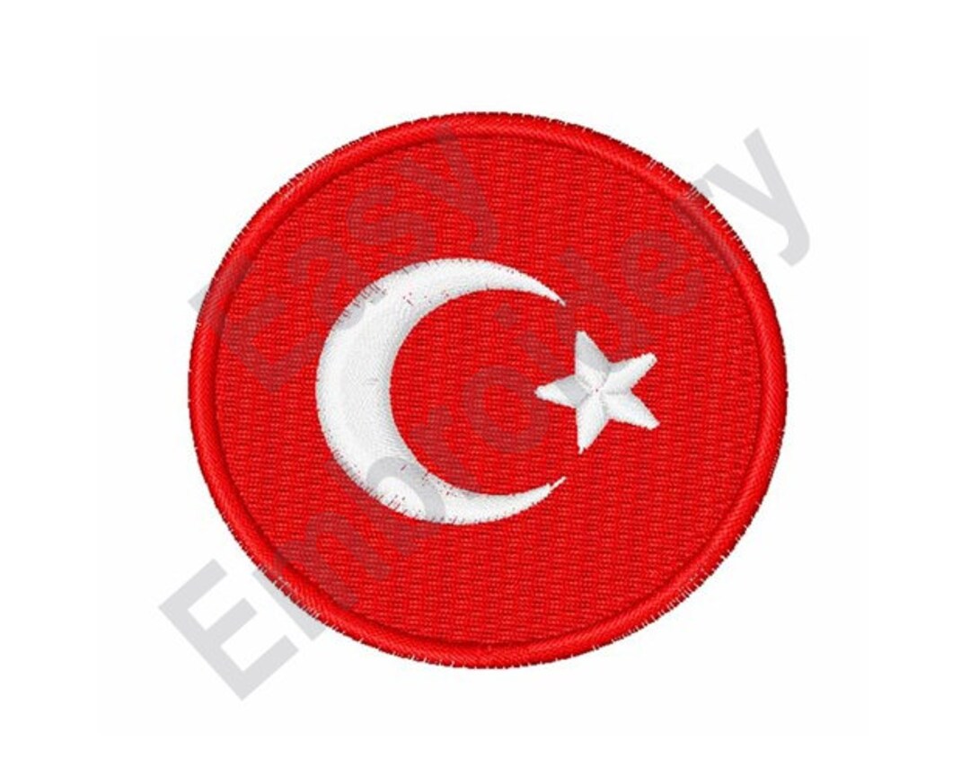 Turkey Flag - Machine Embroidery Design - Etsy