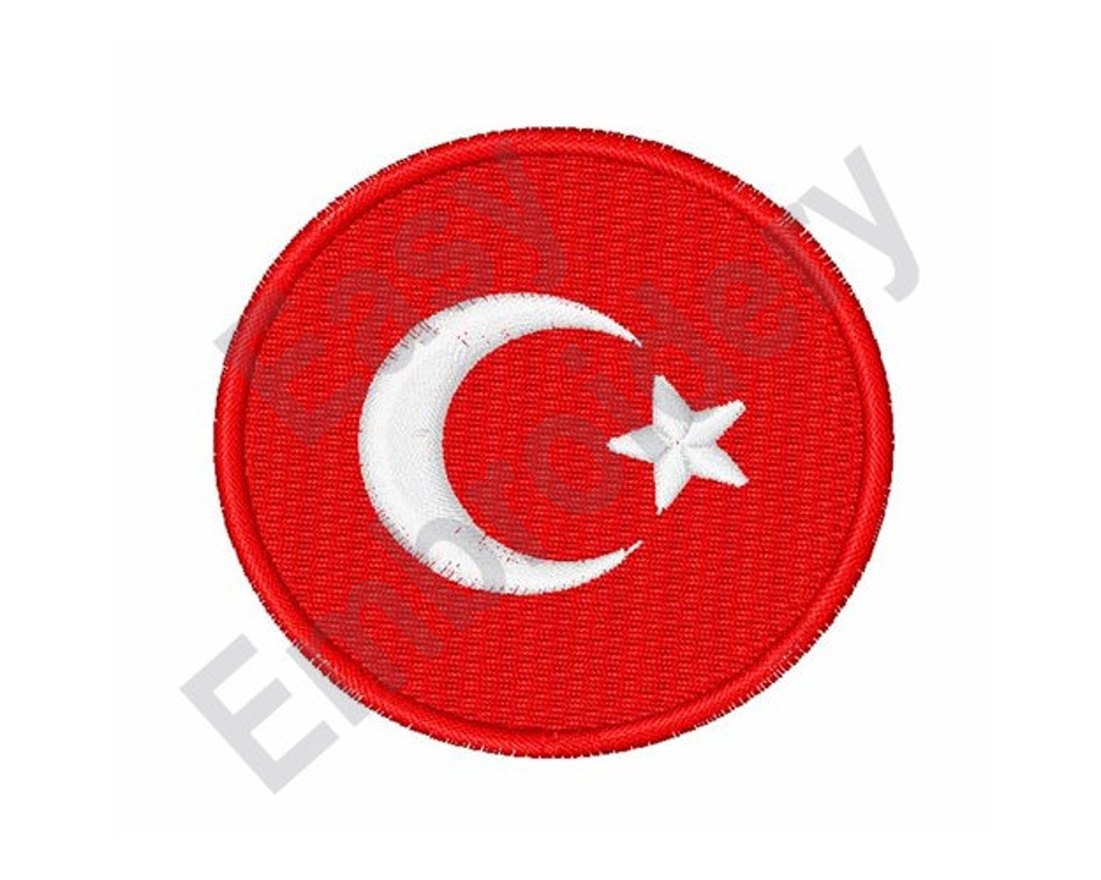 Turkey Flag Machine Embroidery Design | Etsy