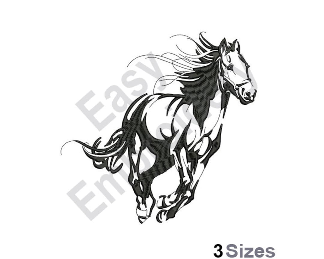 Running Horse - Machine Embroidery Design - Etsy