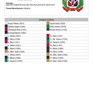 Dominican Republic Coat of Arms Machine Embroidery Design, Dominican ...