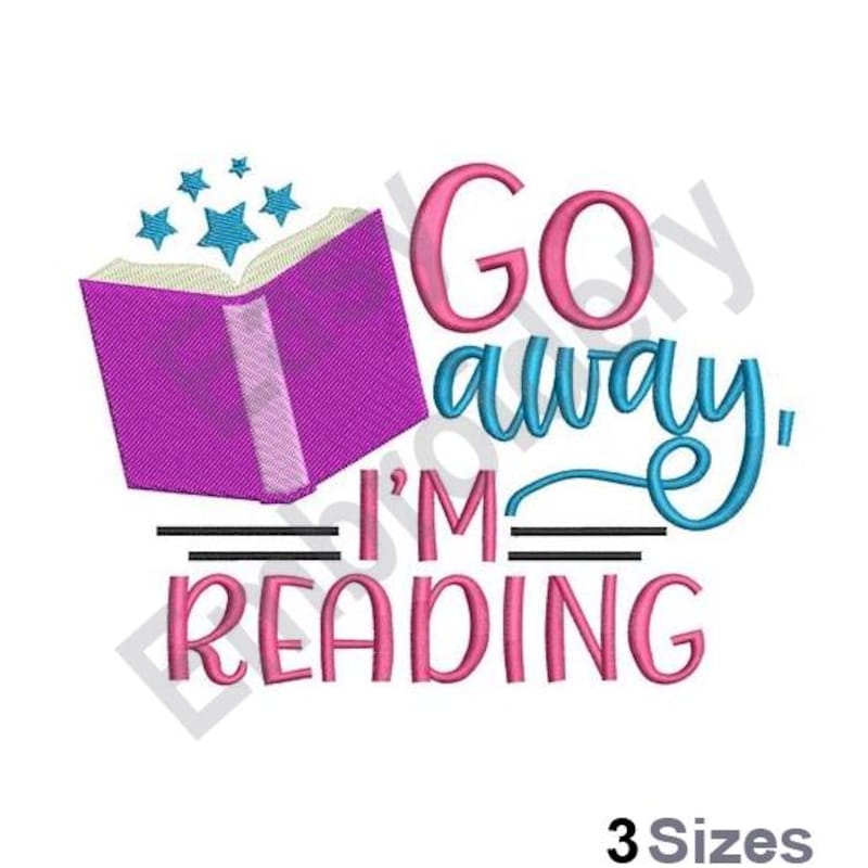 Reading Embroidery Design - Etsy