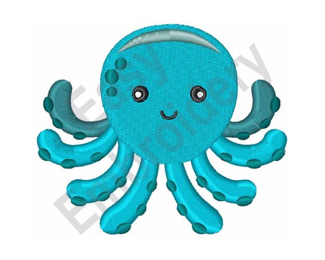 Baby Octopus Machine Embroidery Design - Etsy