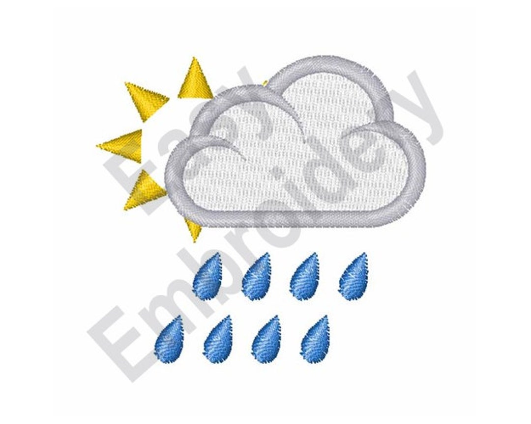 Rain Cloud - Machine Embroidery Design - Etsy