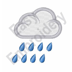 Rain Cloud Machine Embroidery Design - Etsy