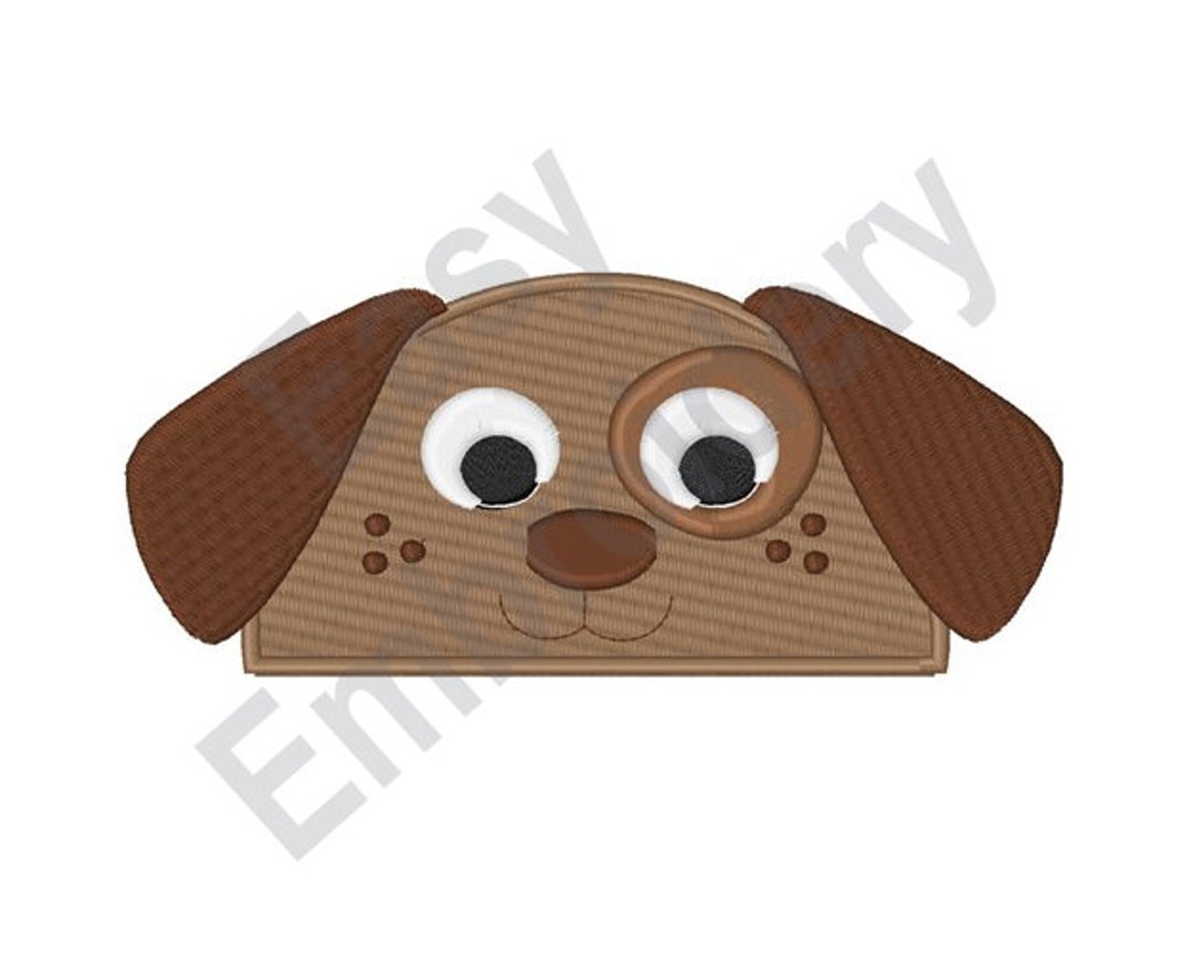 Puppy Face Pocket Topper - Machine Embroidery Design - Etsy
