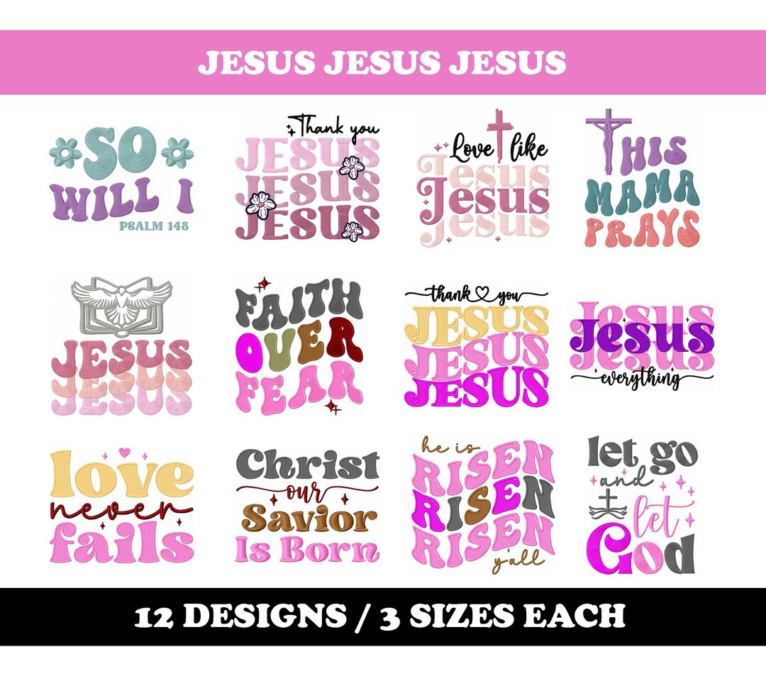 Jesus Christ, Our Savior (12 Designs) - Machine Embroidery Bundle - Etsy