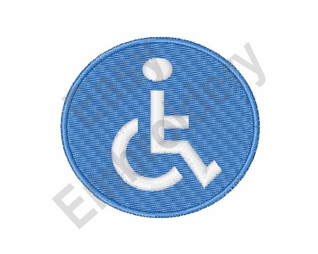 Wheelchair Sign - Machine Embroidery Design - Etsy
