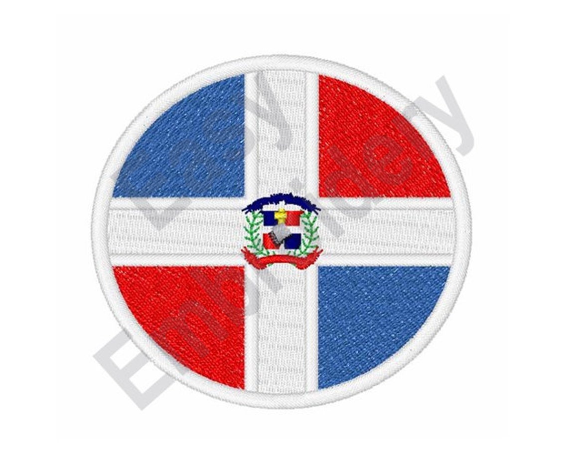 Dominican Republic Flag Machine Embroidery Design | Etsy