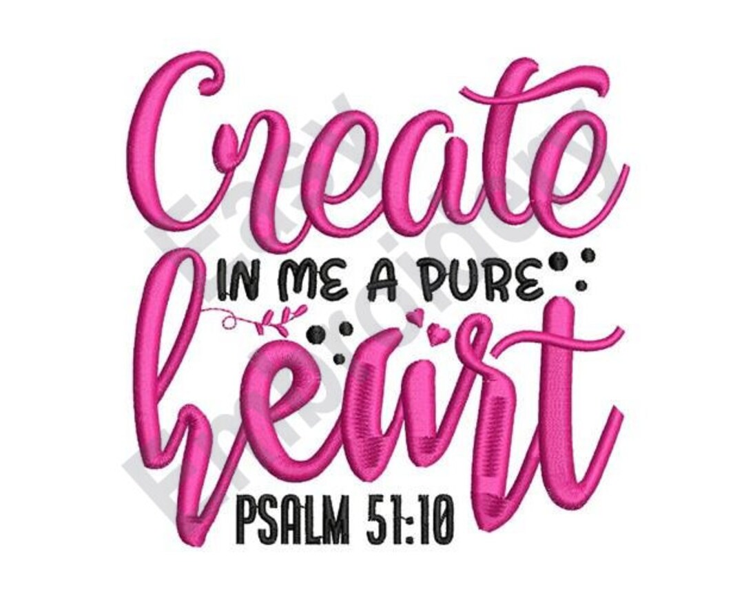 Pure Heart - Machine Embroidery Design - Etsy
