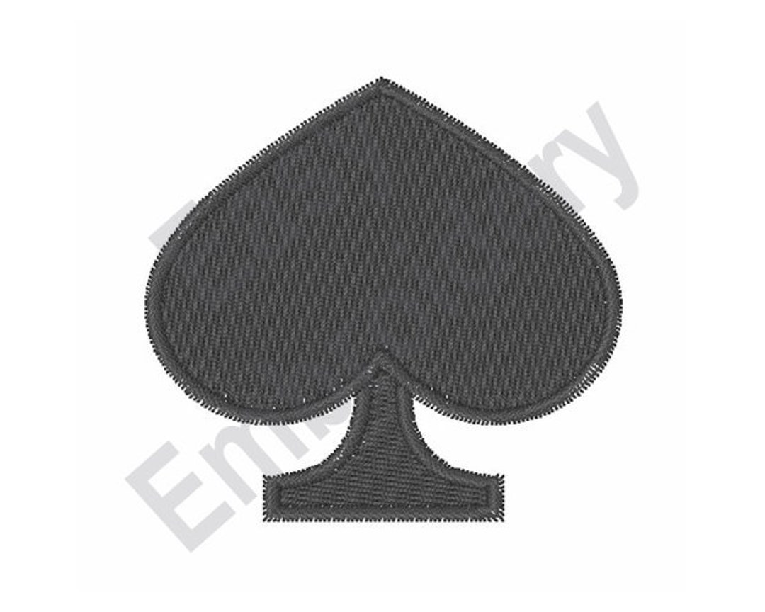 Spade Machine Embroidery Design - Etsy