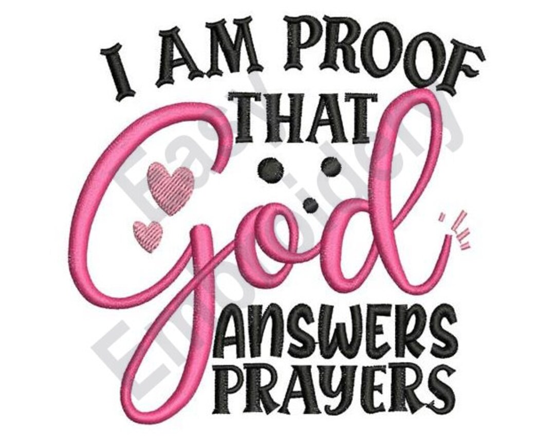 God Answers Prayers - Machine Embroidery Design - Etsy