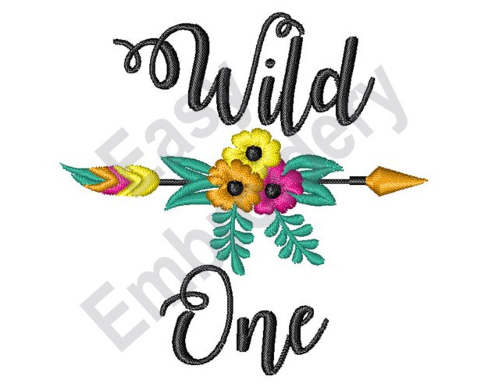 Wild One - Machine Embroidery Design - Etsy