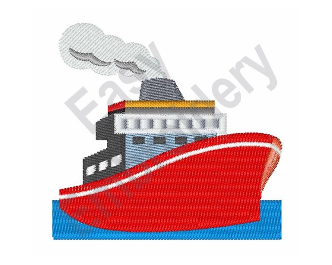 Ship Machine Embroidery Design - Etsy