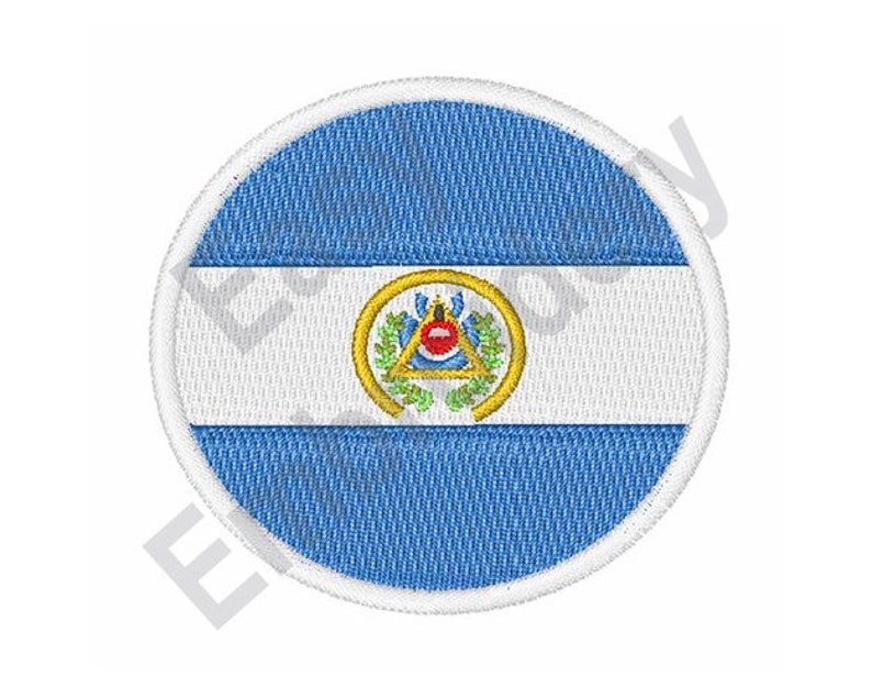 El Salvador Flag - Machine Embroidery Design - Etsy