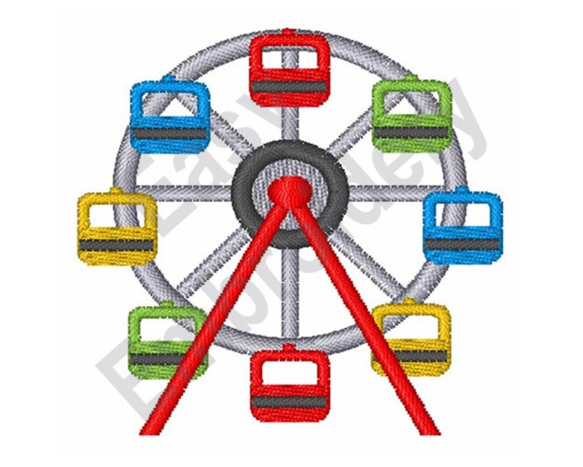 Ferris Wheel Machine Embroidery Design - Etsy