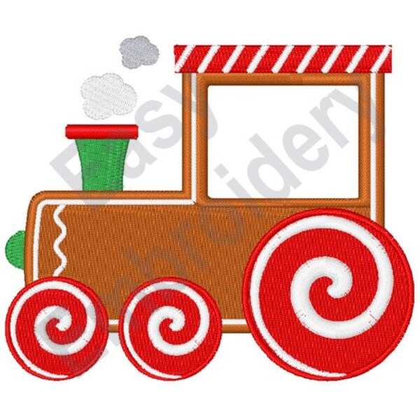 Christmas Train Embroidery Design - Etsy