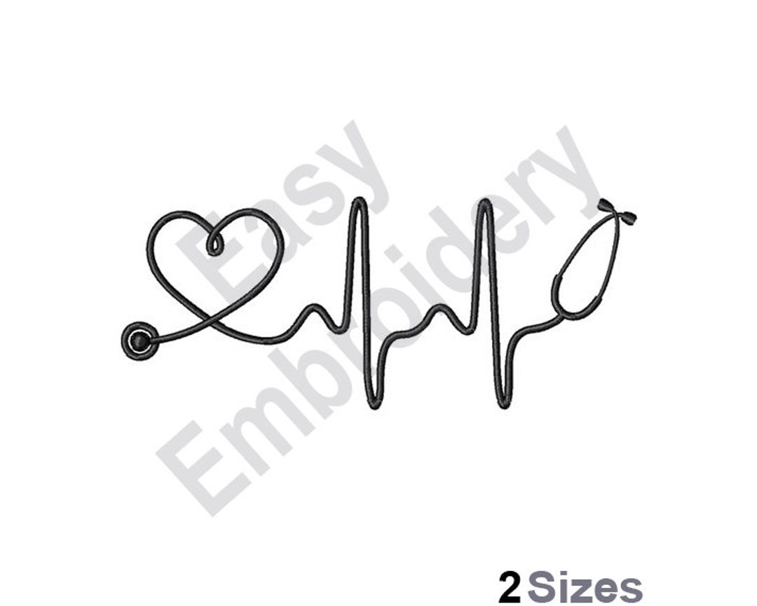 Heart Beat - Machine Embroidery Design - Etsy