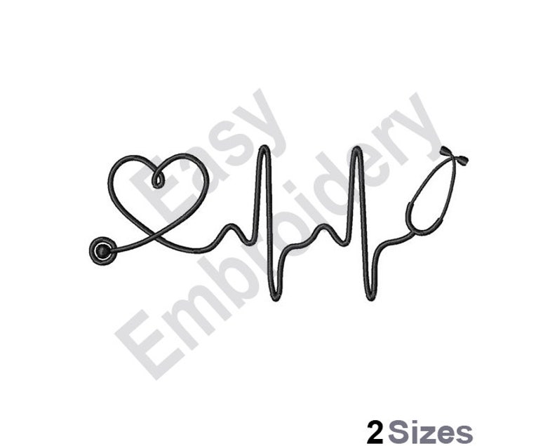 Heart Beat - Machine Embroidery Design - Etsy