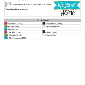 Welcome Home Machine Embroidery Design - Etsy