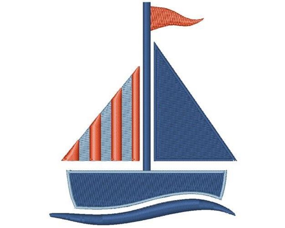 Sailboat - Machine Embroidery Design - Etsy