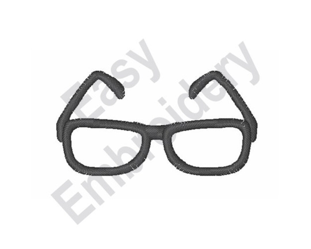 Eyeglasses - Machine Embroidery Design - Etsy
