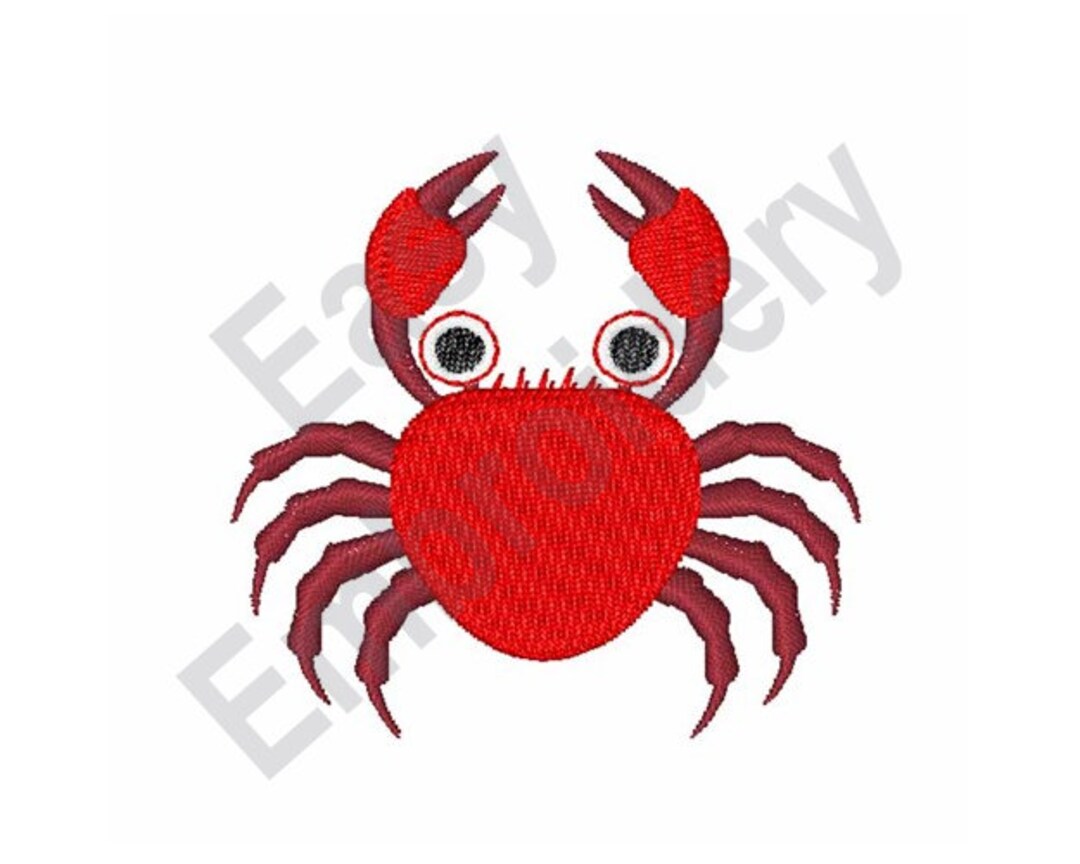 Red Crab Machine Embroidery Design - Etsy